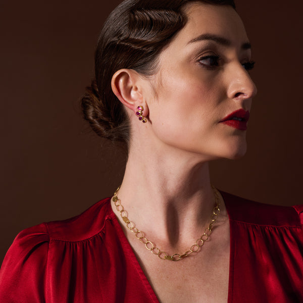 Faceted Ruby Earrings by Petra Class | _18K _22k _insale _intrinsic _price-request _pricerequest ...
