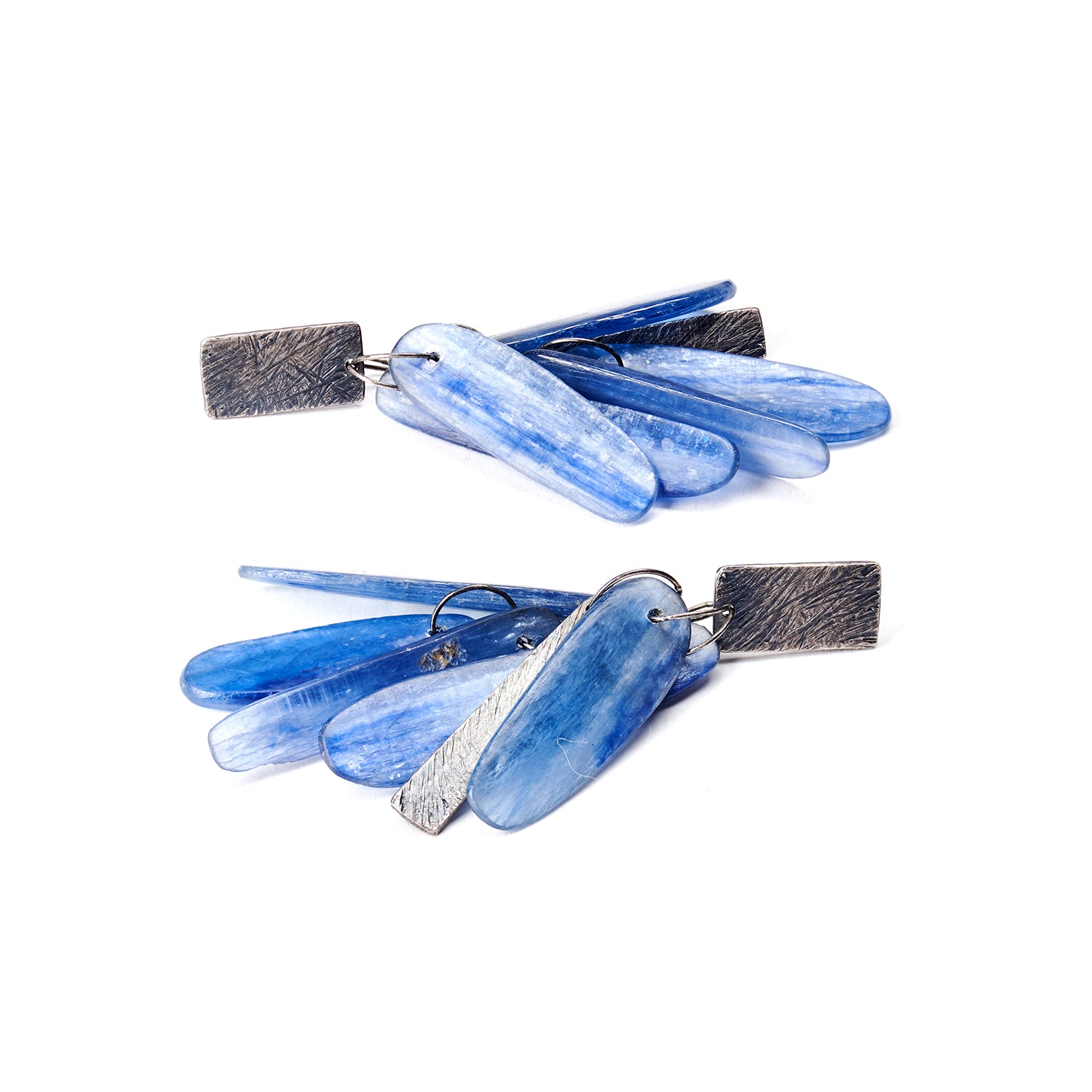 Carved Cluster Kyanite Earrings by Heather Guidero | earrings Heather ...