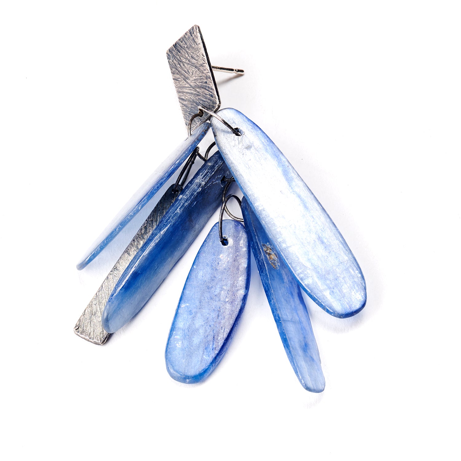 Carved Cluster Kyanite Earrings by Heather Guidero | earrings Heather ...