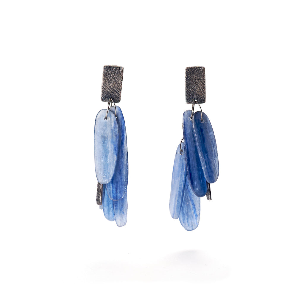 Carved Cluster Kyanite Earrings by Heather Guidero | earrings Heather ...