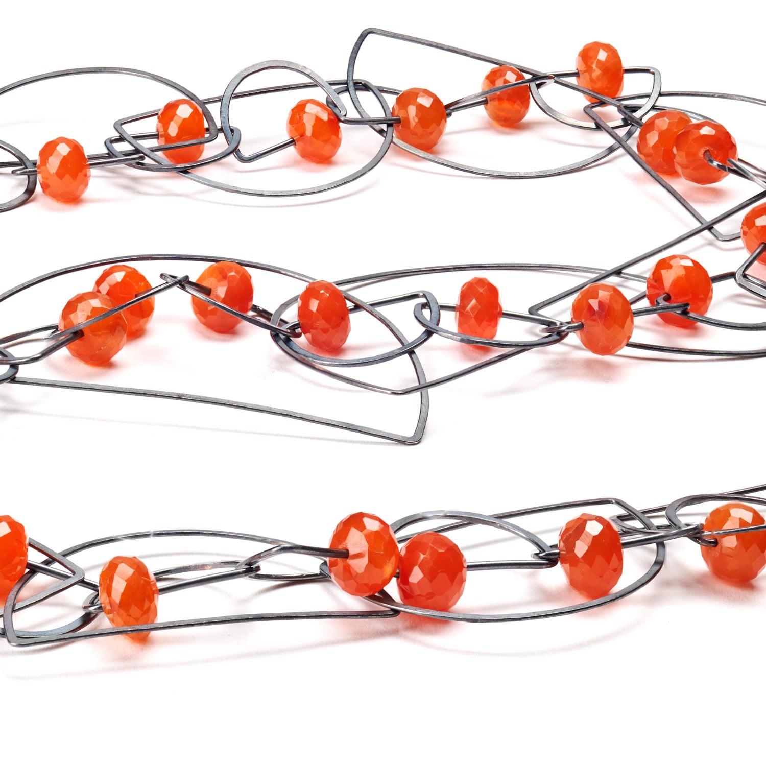 Half-Circle Tangle Necklace by Heather Guidero | _oxidized sterling ...