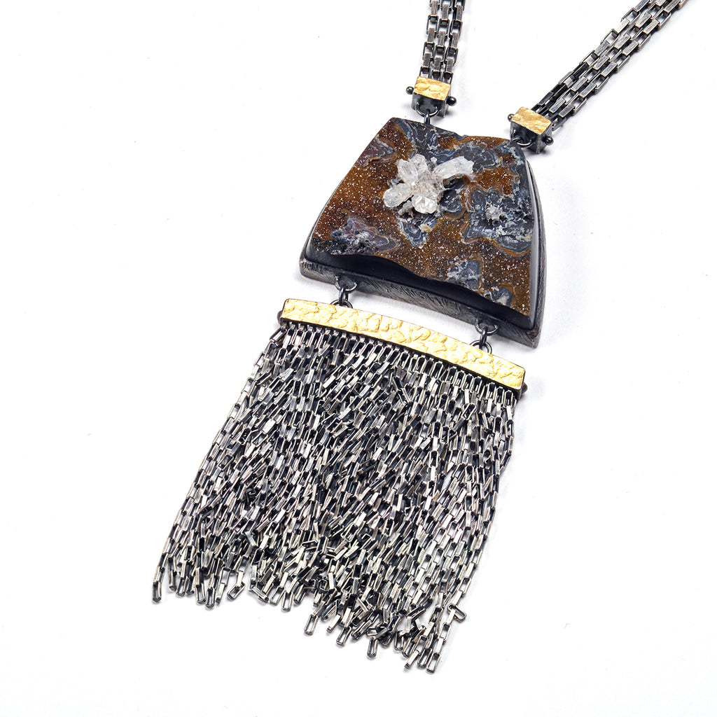 Crystallized Druzy Fringe Necklace by Heather Guidero | _oxidized ...