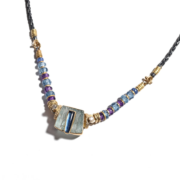 Sapphire and Aquamarine Necklace by Michael Boyd | _18K _22k _yellow ...