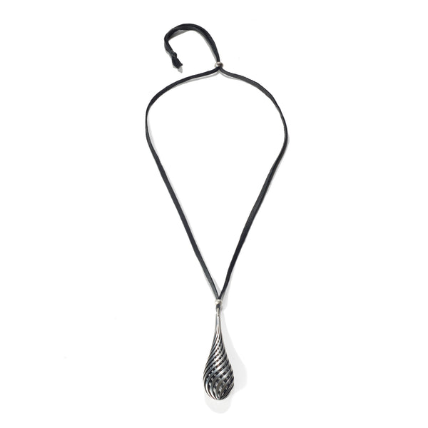 Swirl Pendant Necklace by Tony Buchen | _stainless steel leather ...