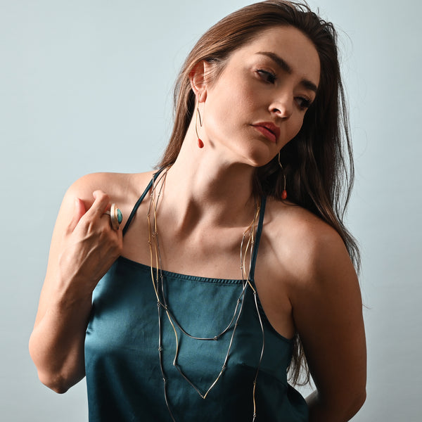 Pinassa Coral Earrings by Majoral | _18K _mythical treasures _yellow ...