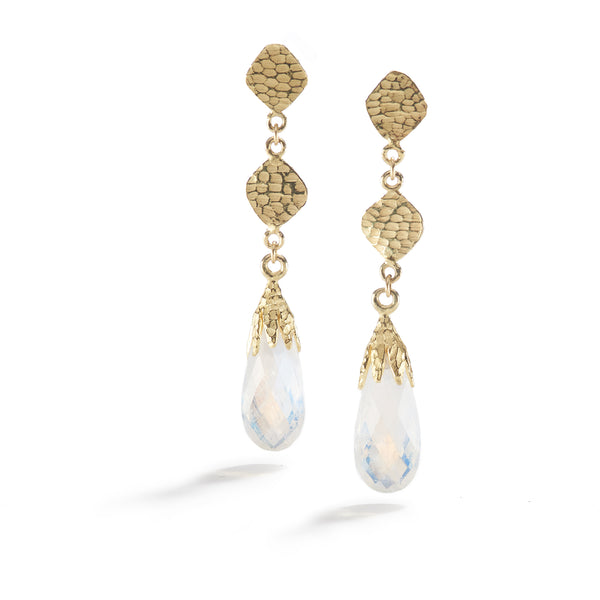 Moonstone Drop Earrings by Barbara Heinrich | _18K _Forged in Ice ...