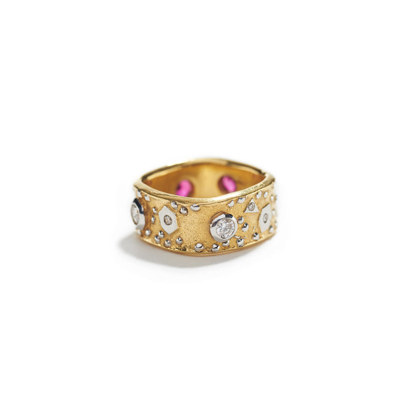 Platinum & Gold Band with Ruby by Karl Lee | _22k _Contemporary Estate ...