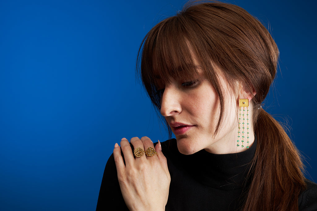 18K Floral Diamond Ring by JS Noor | _18K _insale Diamond gold JS Noor ring