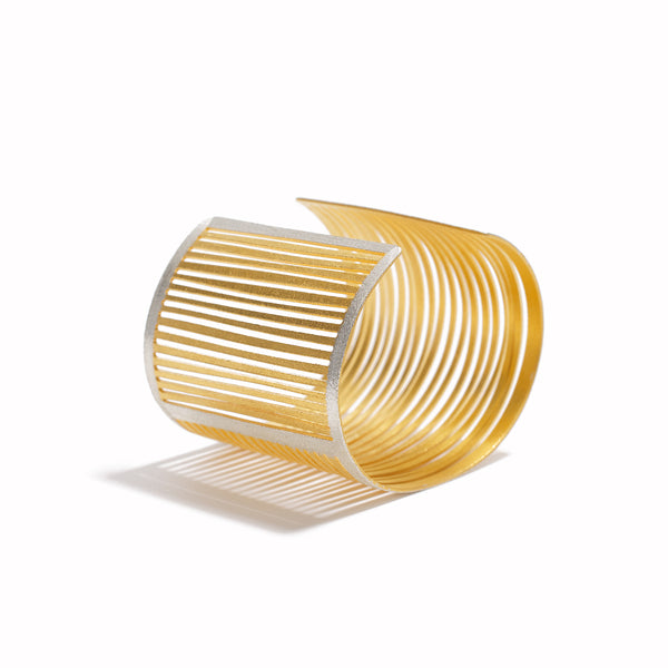 Gold & Silver Mesh Bracelet by Sarina Beza | _insale Bracelet gold ...