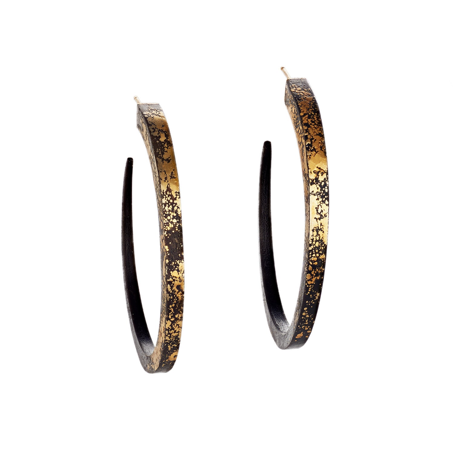 Large Gold Dust Hoops by Pat Flynn | _18K _22k _insale earrings gold ...