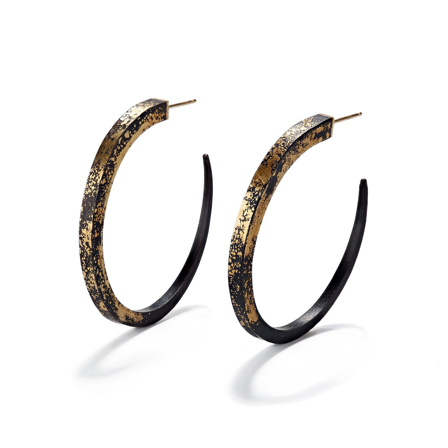 Large Gold Dust Hoops by Pat Flynn | _18K _22k _insale earrings gold ...