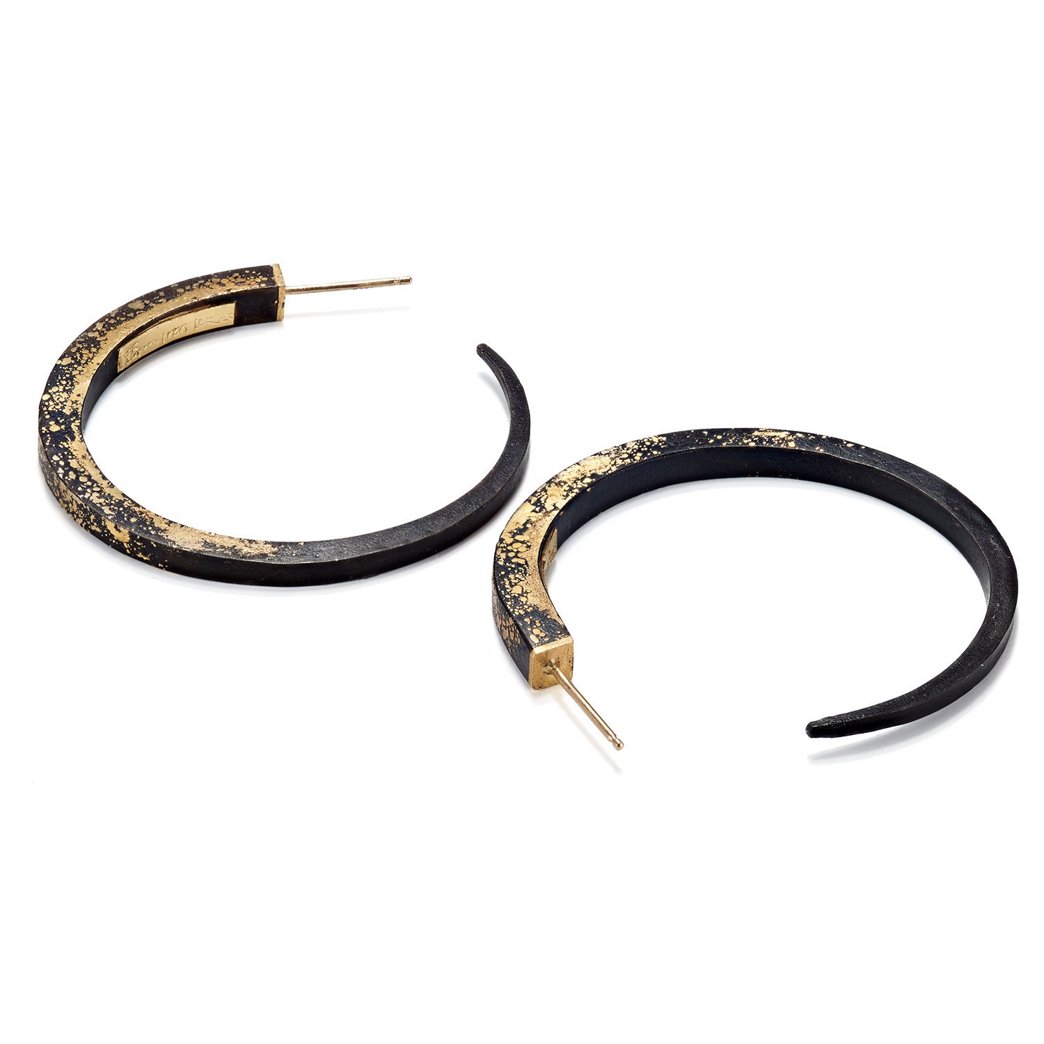 Large Gold Dust Hoops by Pat Flynn | _18K _22k _insale earrings gold ...