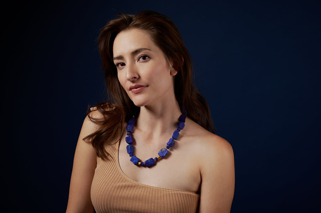 Lapis Lazuli and Sapphire Necklace by Tamsen Z by Ann Ziff | _18K _bold ...